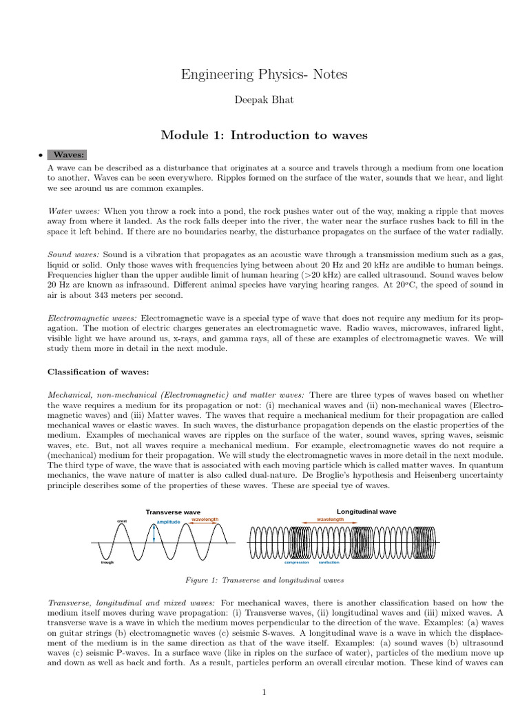 Introduction to Waves | PDF