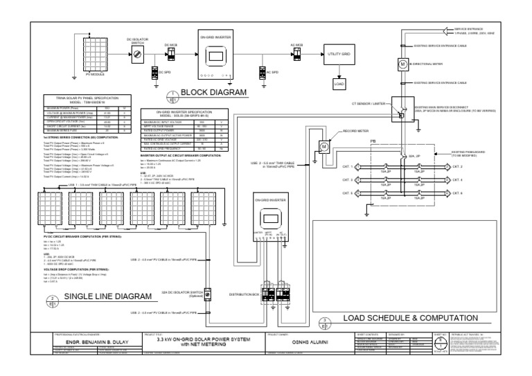 3.3kW On-Grid Solar Power System With Net Metering-Model-1 | PDF