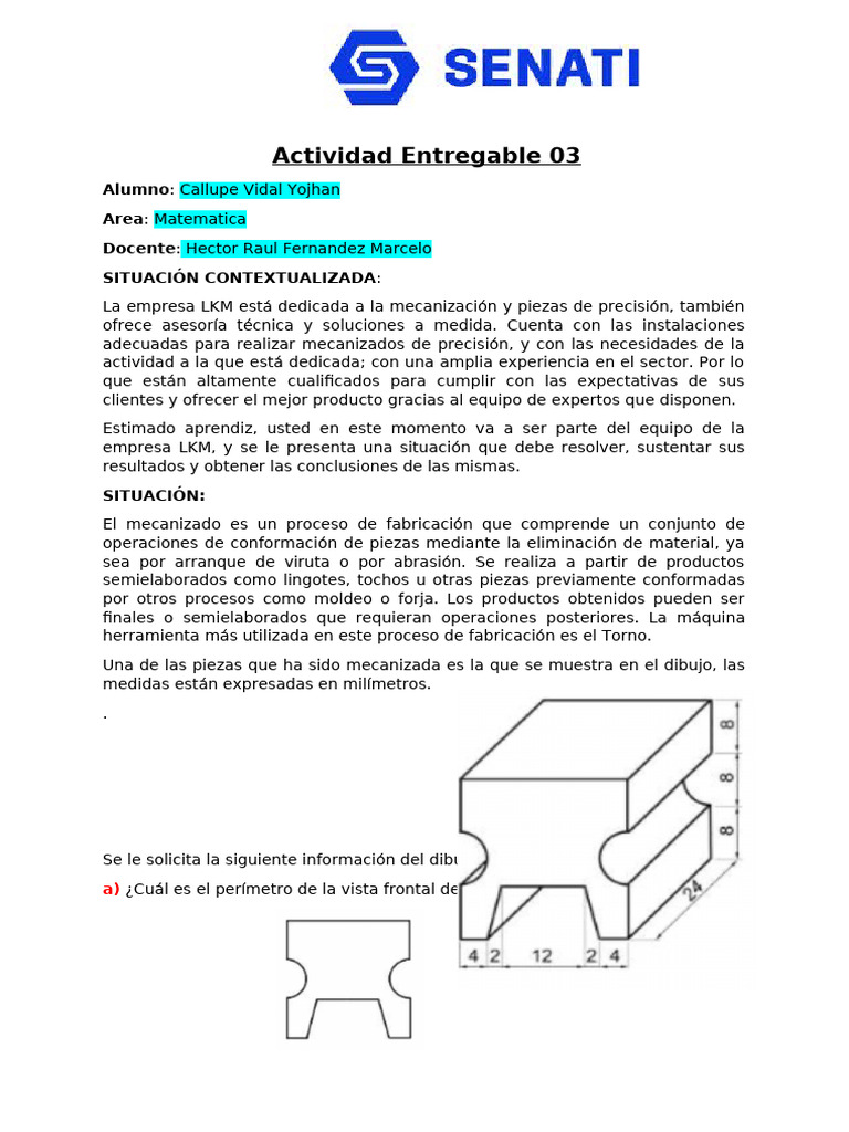 Entregable 03 Matemática Senati | PDF | Geometria | Matemática