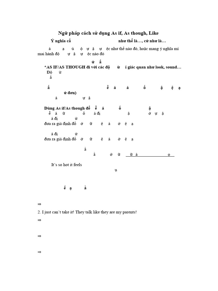 NG Pháp Cách S D NG As If | PDF