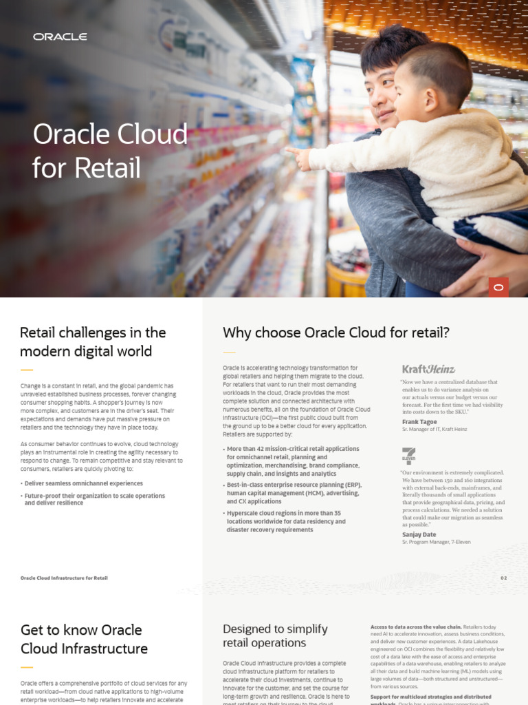 Oracle Cloud Infrastructure For Retail | PDF | Cloud Computing | Computers