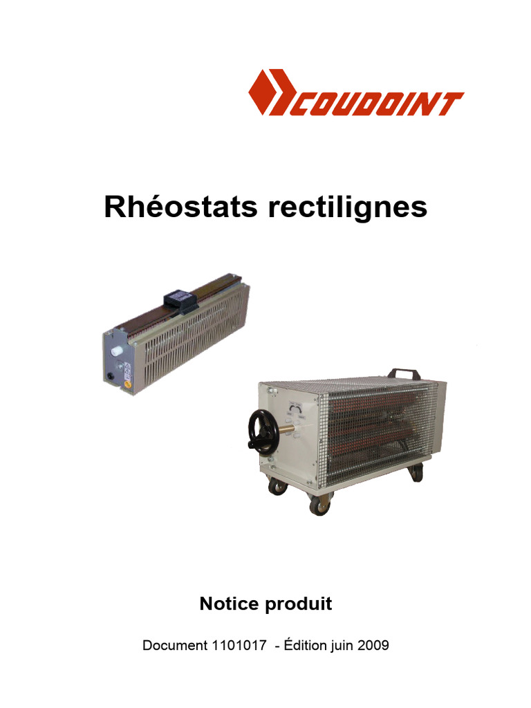 120 Notice Rheostats Rectilignes Coudoint | PDF