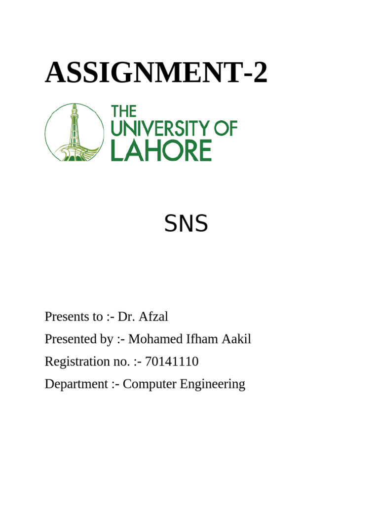 SNS ASSIGNMENT 2 Done | PDF