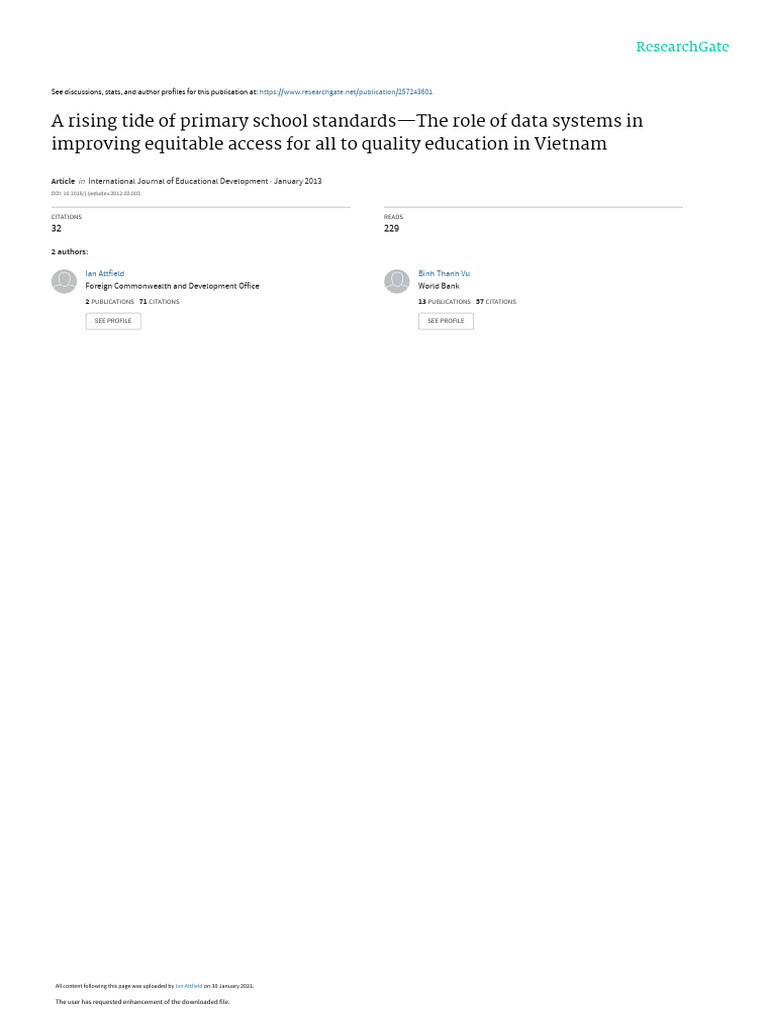 EDEV 1432VietnamPEDCarticlepublished | PDF