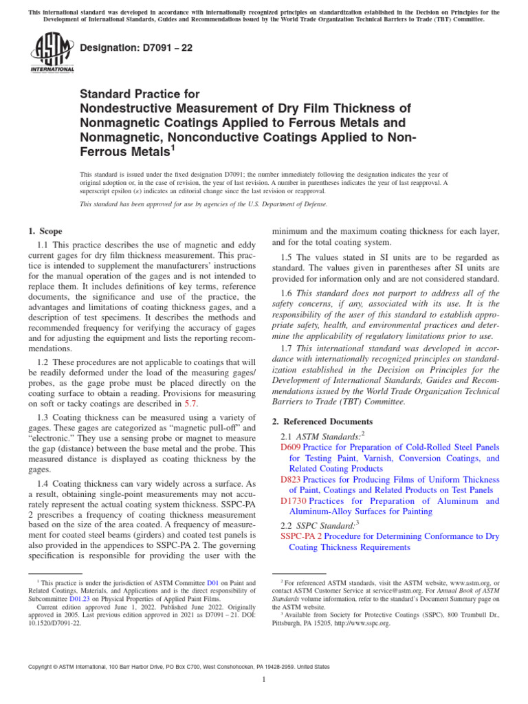 Astm D7091 - 22 | PDF