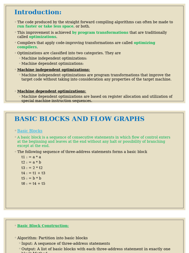 (UNIT-V, Part-I) Code Optimization | PDF