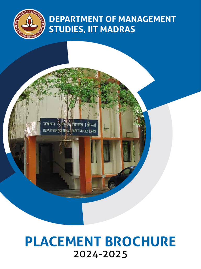 DoMS IIT Madras Placement Brochure 2024-25 | PDF