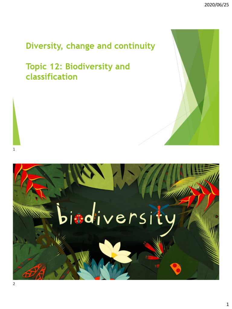 Gr10 Topic 12 - Biodiversity & Classification CC | PDF