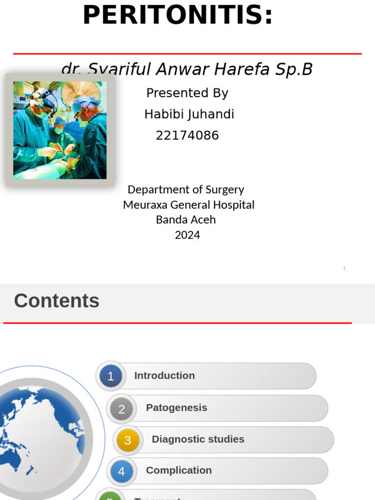Peritonitis PPT Habibi j | PDF