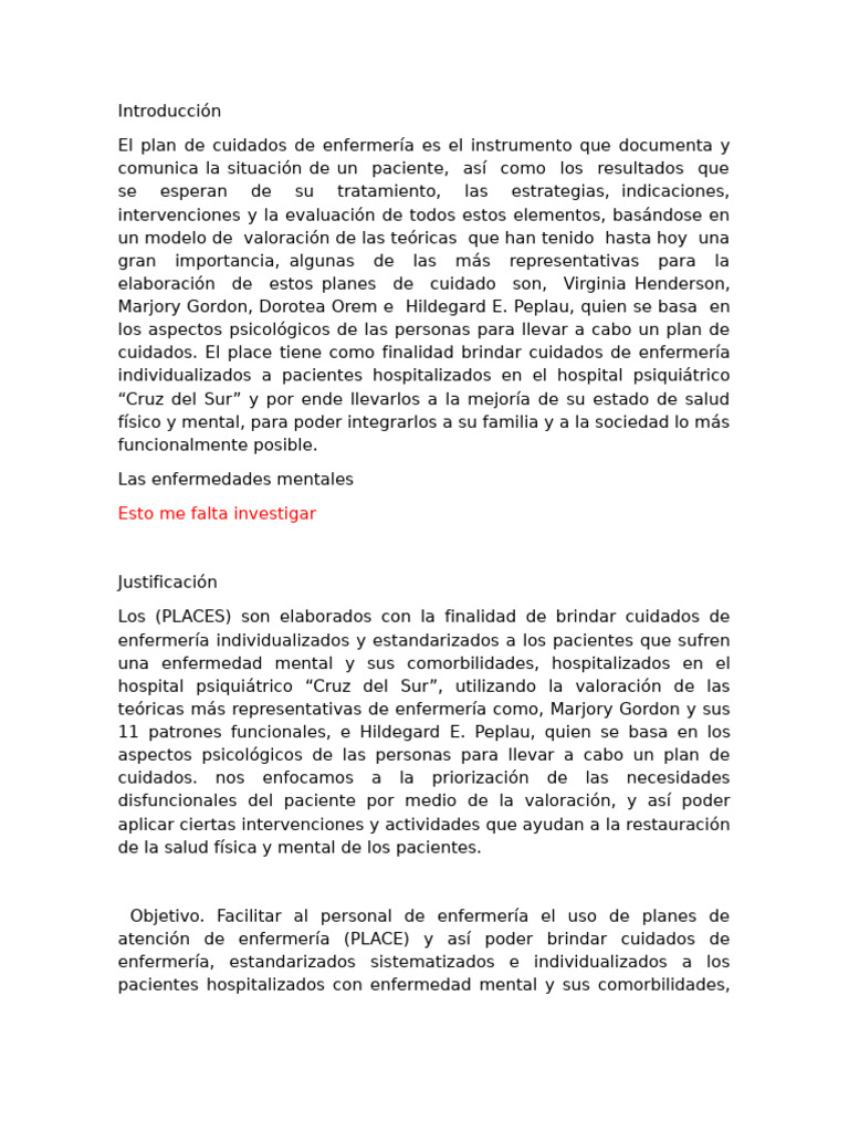 INTRODUCCION PLACE | PDF