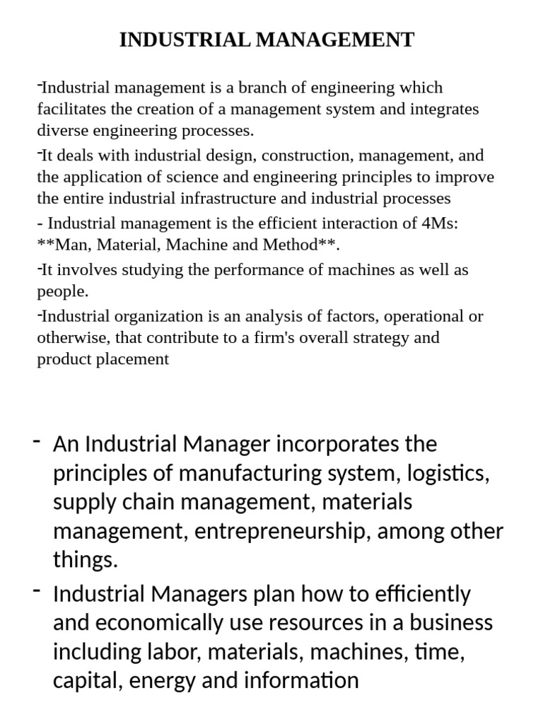 Industrial Management | PDF