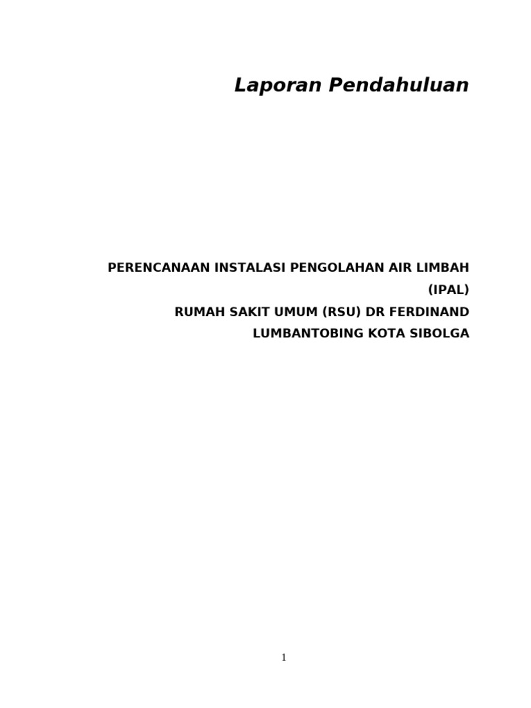 Laporan Pendahuluan | PDF