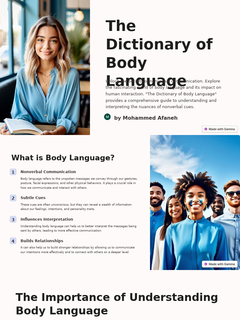 The Dictionary of Body Language | PDF