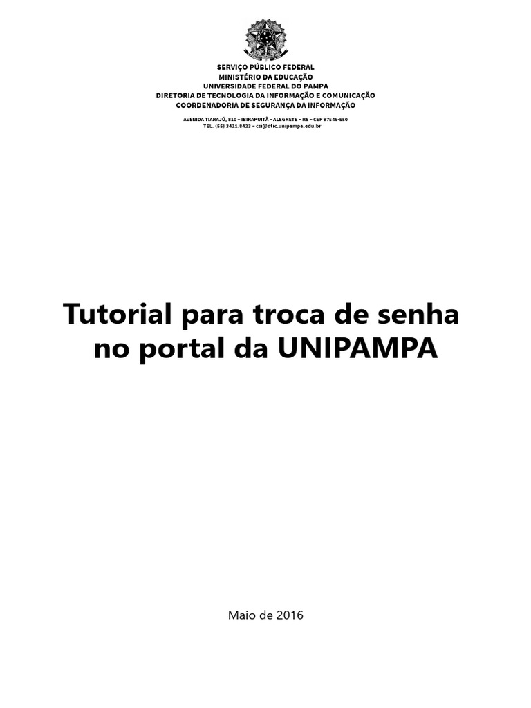 Manual para Troca de Senhas | PDF