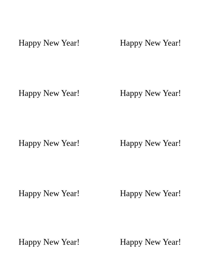 Happy New Year | PDF