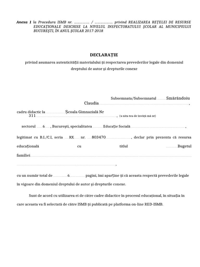 Tipizat_declaratie | PDF