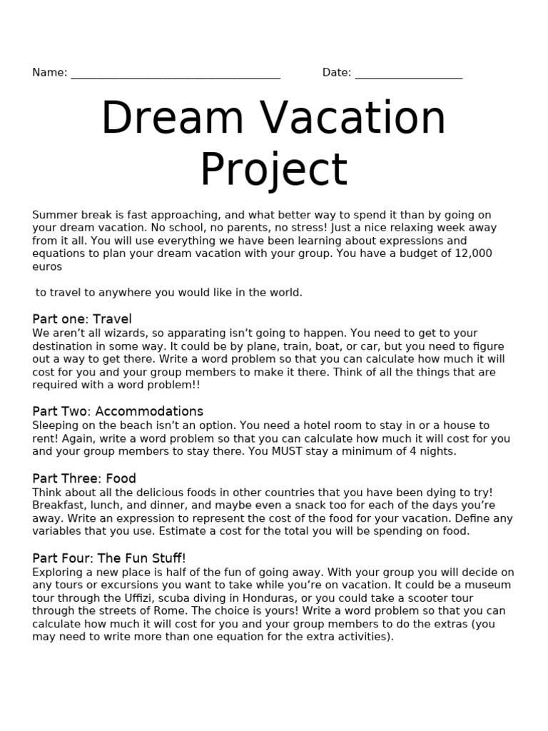 dream-vacation-project | PDF