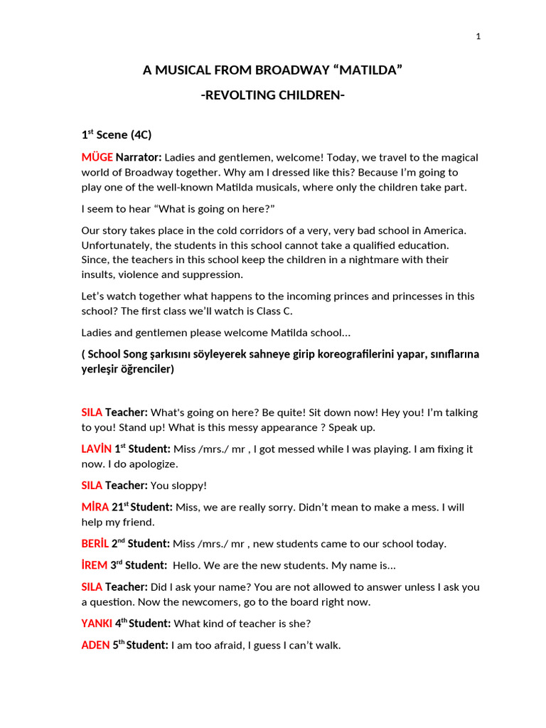 TEXT-MATILDA- ENGLISH | PDF