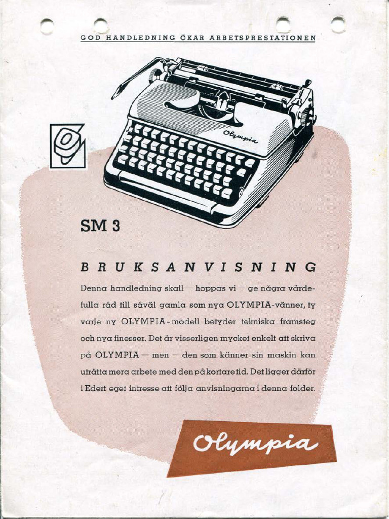 Olympia SM3 SM4 Manual | PDF