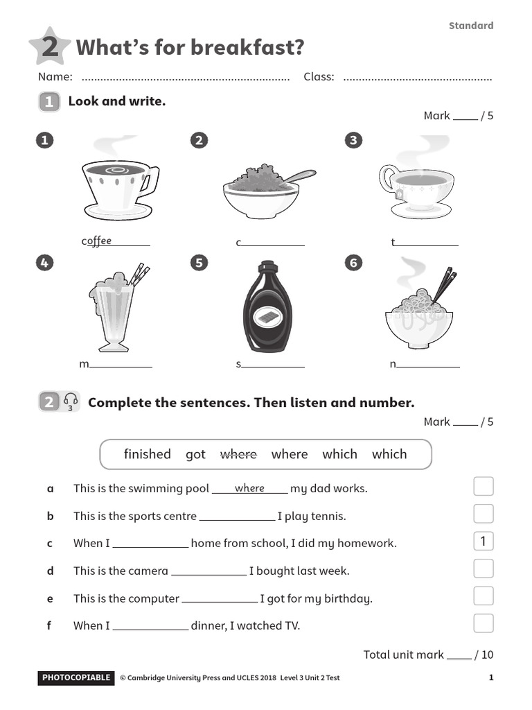 PU3-UT-U2S - Unit 2 Standard Test | PDF