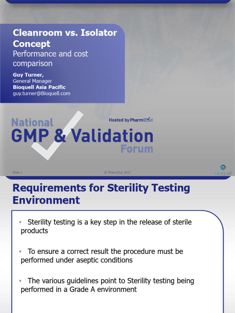 D2.T2.1.3 Cost and Performance of Isolator and BSC Cleanroom Technology ...