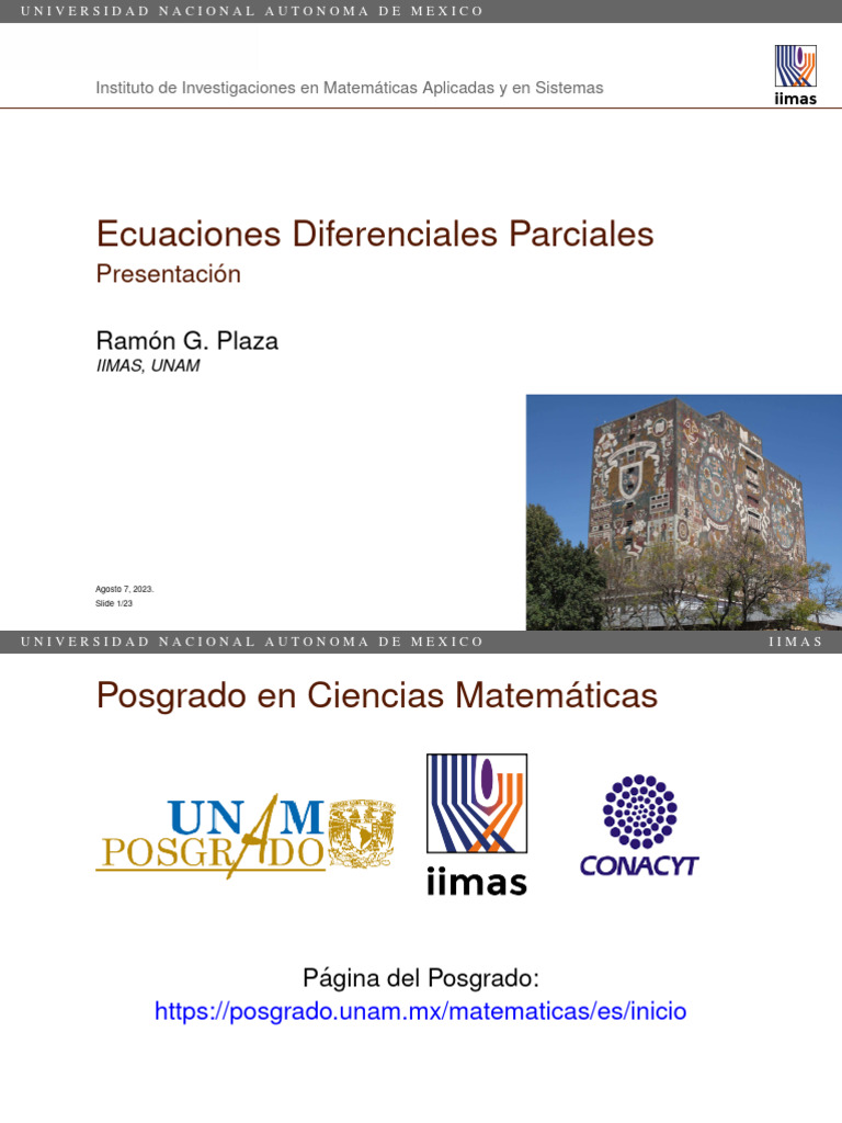 EDPs 2024 1 Presentacion | PDF