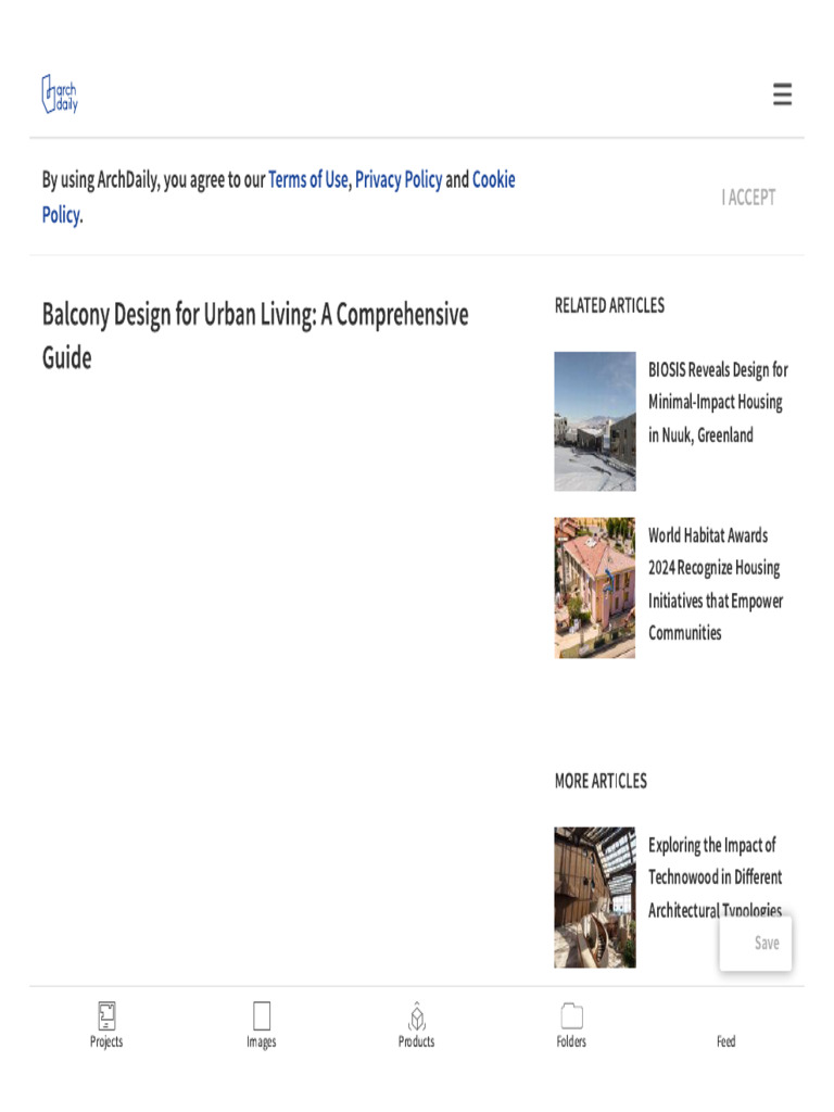 Balcony Design For Urban Living - A Comprehensive Guide - ArchDaily | PDF