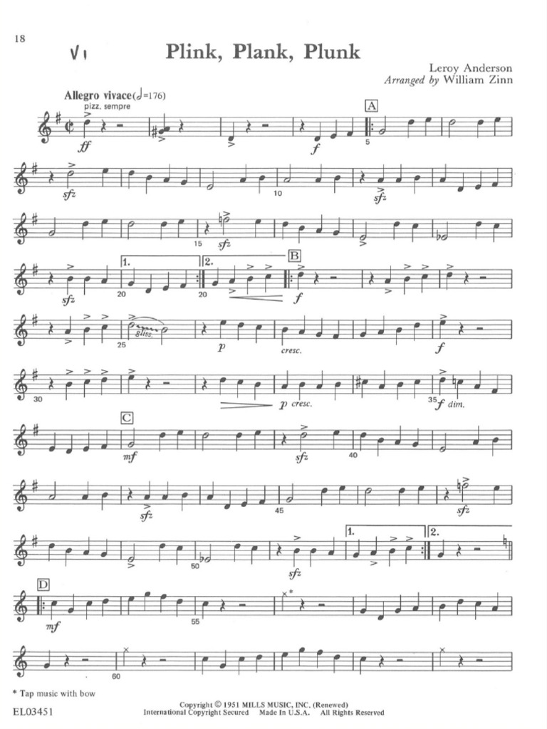 Plink, Plank, Plunk | PDF