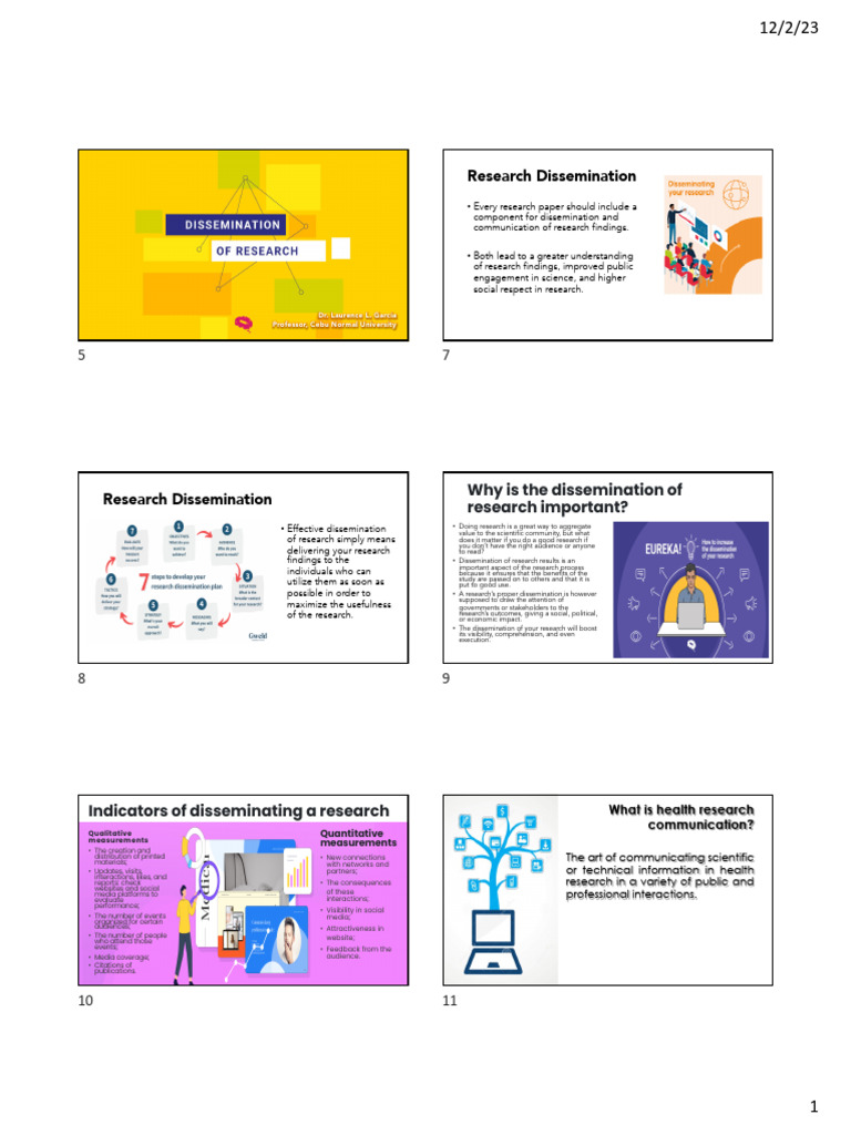 Preparing For Research Dissemination | PDF