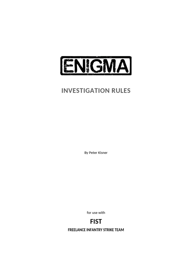 Enigma Team v0.8 | PDF