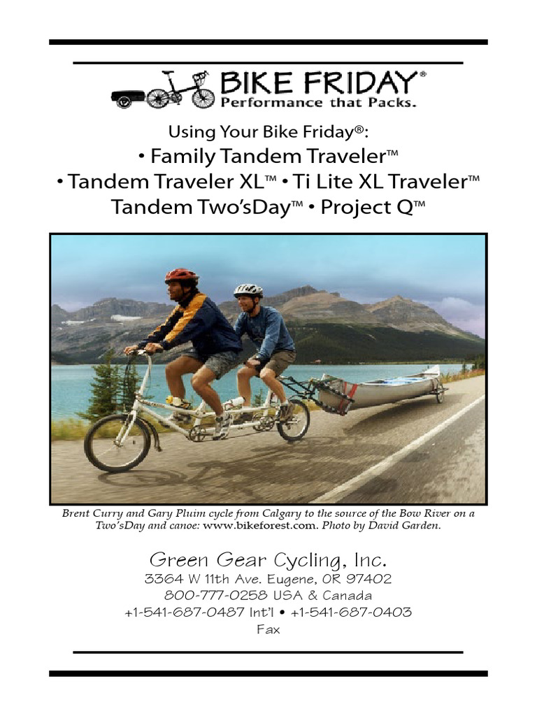 Bike Friday Tandem-Manual-2 | PDF | Private Transport | Vehicle Parts