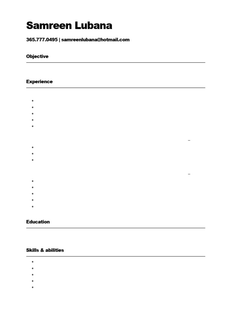 Samreen Lubana Resume | PDF