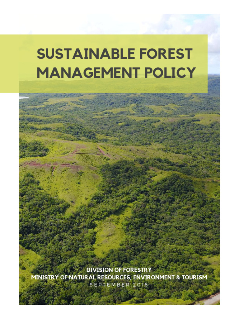 Sustainable Forest Management Sfm Policy Pdf