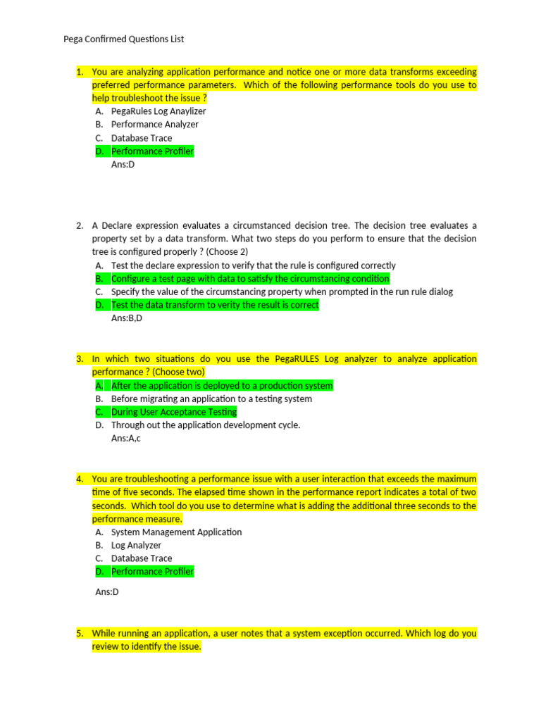 Pega 8 CSSA Confirmed List | PDF