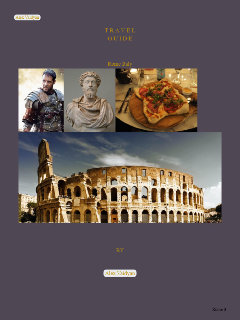 Rome Italy Travel Guid Alex Vaidyan | PDF