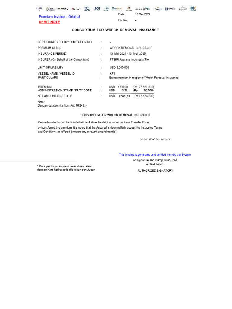 Nota Debet KPJ | PDF