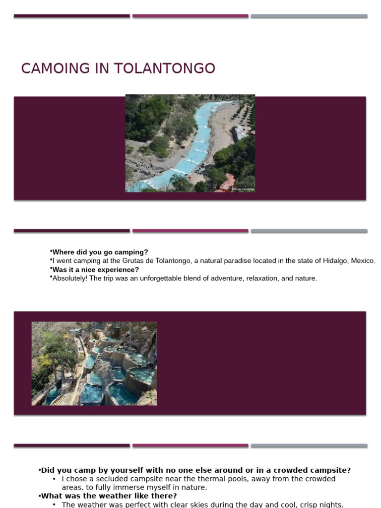 Camoing in Tolantongo | PDF | Cooking, Food & Wine | Wellness