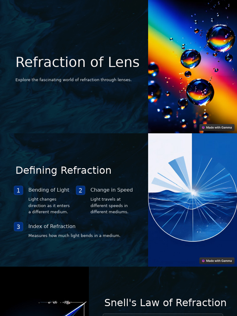 Refraction of Lens | PDF