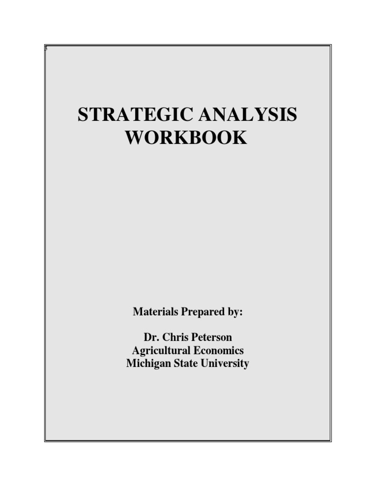 Strategic Analysis Workbook Guide | PDF | Swot Analysis | Competition