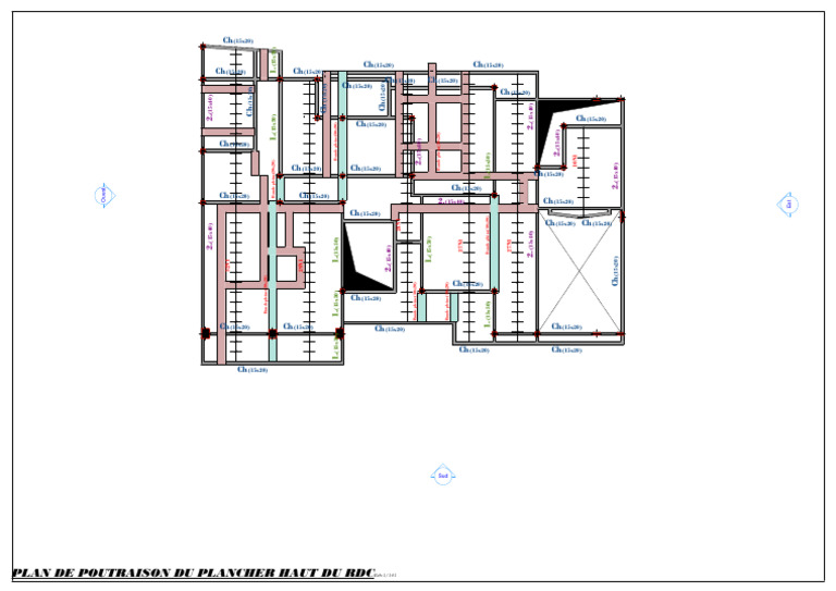 Projet Donaten Modif 01.poutraison RDC | PDF