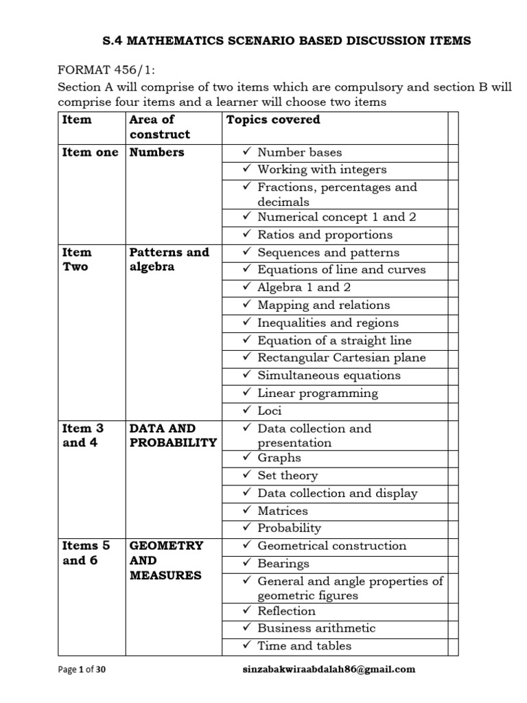 s.4 Scenerio Items | PDF
