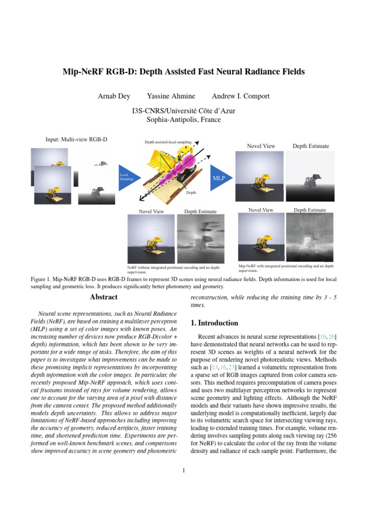 Mip-NeRF RGB-D | PDF