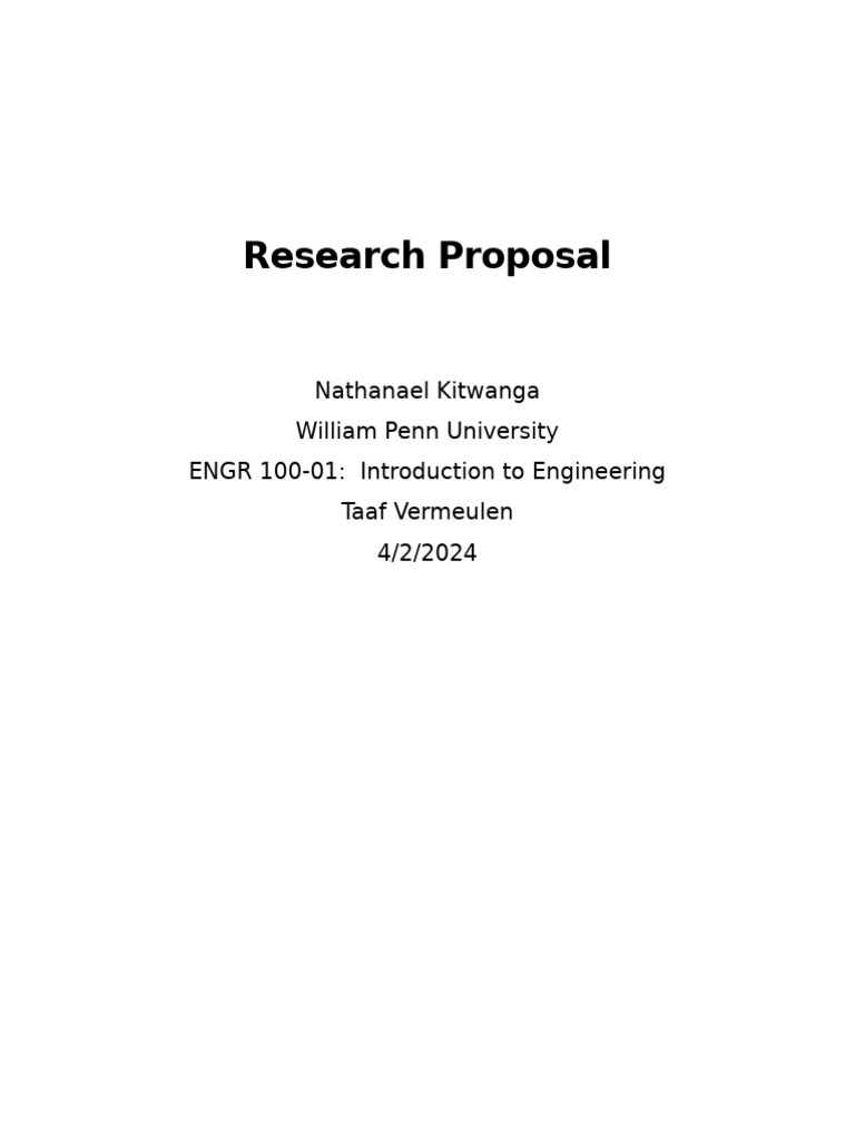 Research Proposal | PDF