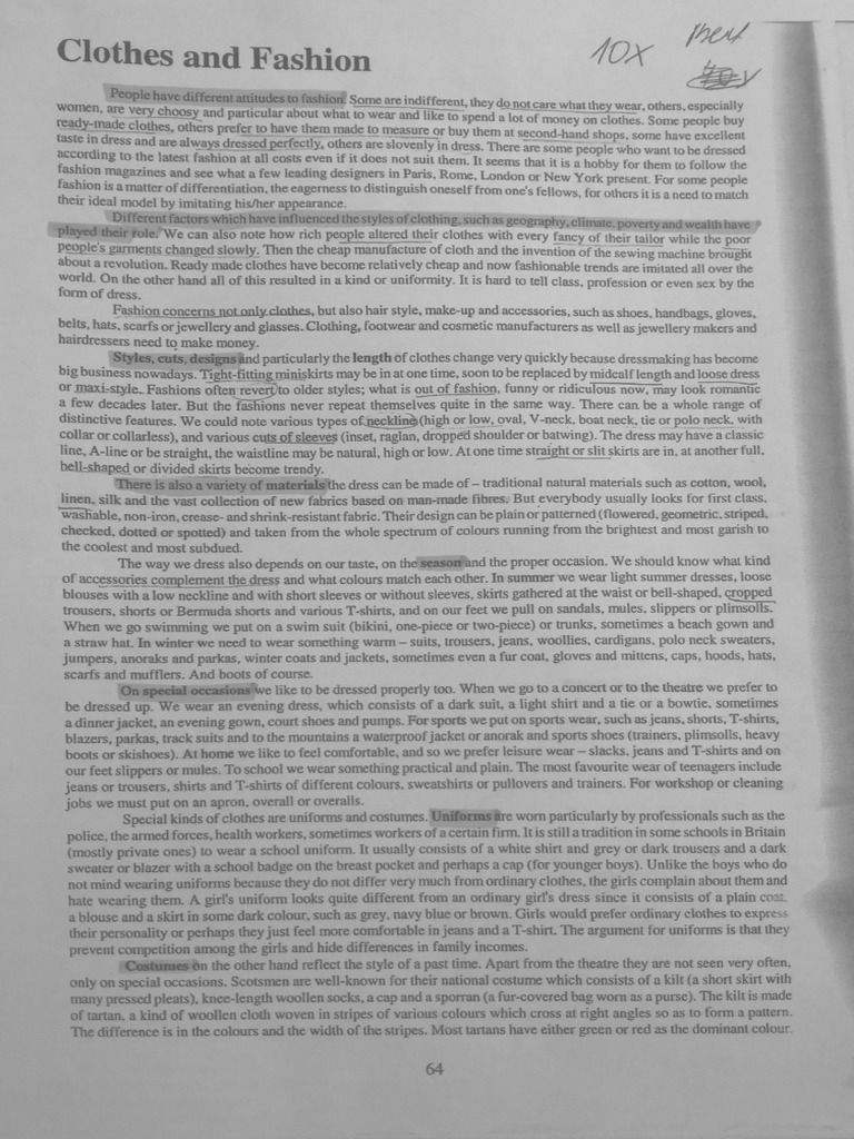 Clothes and Fashion - Uniforms, Costumes | PDF