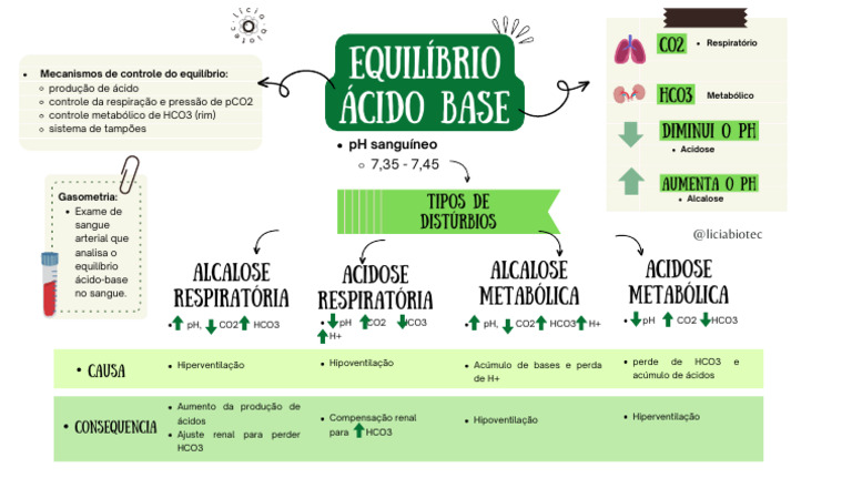 Mapa Mental - Equilíbrio Ácido Base | PDF
