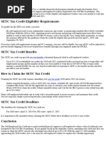 SETC IRS 2024 PDF - COVID-19 Self-Employed Tax Credits: Form 7202 ...