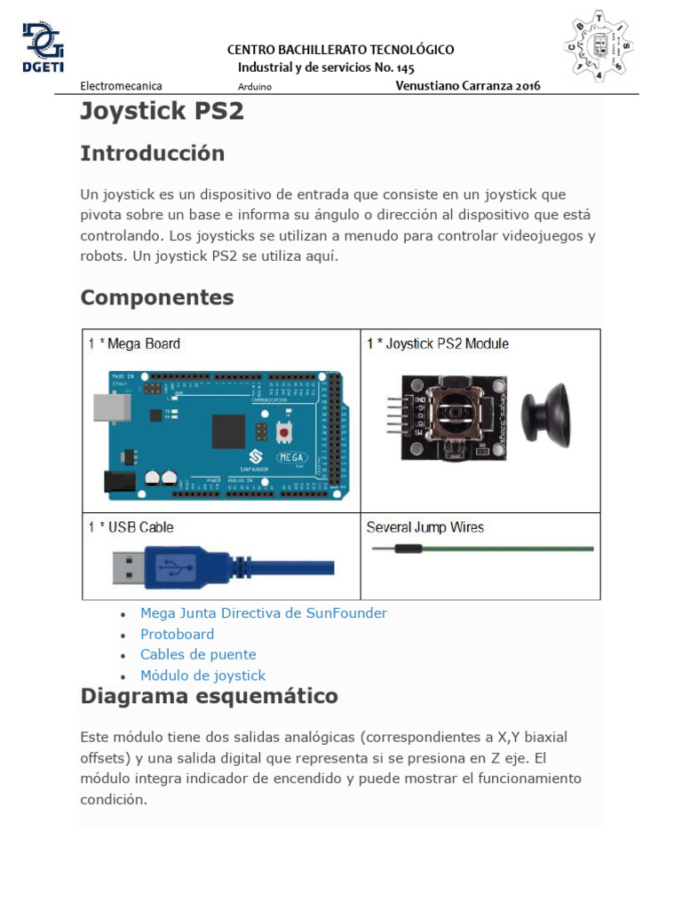 Proyecto Arduino: Control Joystick PS2 | PDF | Arduino | Informática
