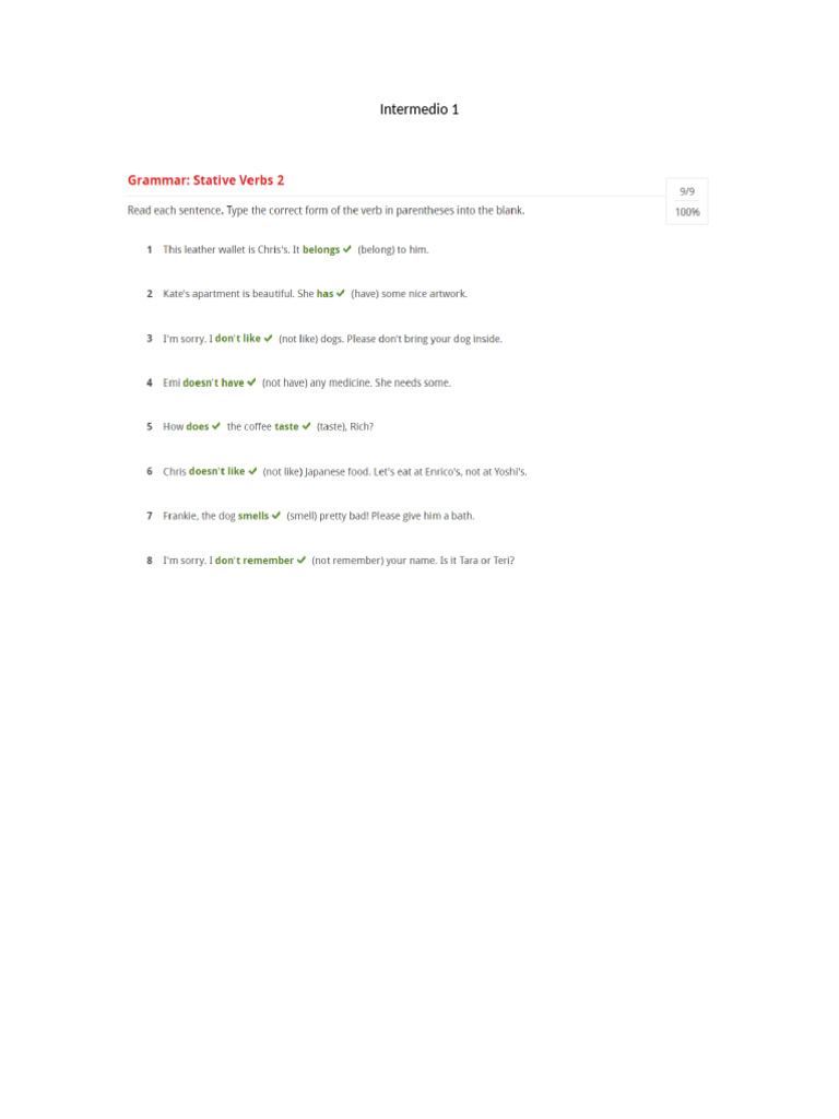 Intermedio 1 | PDF
