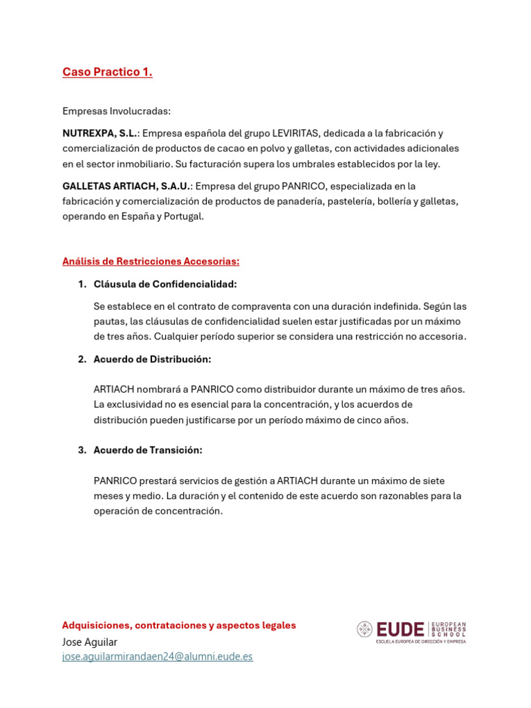 Caso Practico - Modulo Adquisiciones, Contrataciones y Aspectos Legales | PDF | Mercado ...