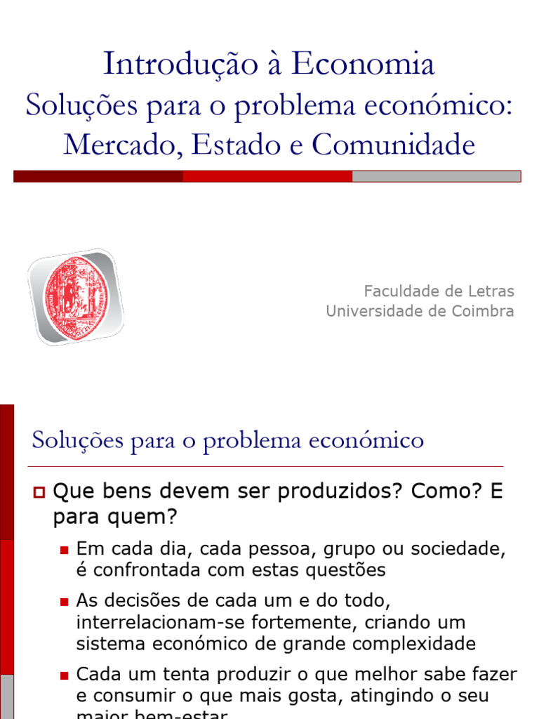 Soluções para o Problema Económico | PDF | Economia | Finanças e ...